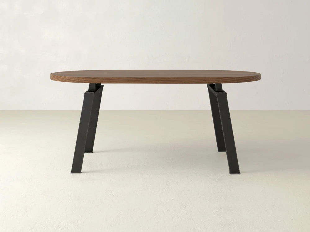 Fulton Oval Dining Table - Almond on Oak – James & James